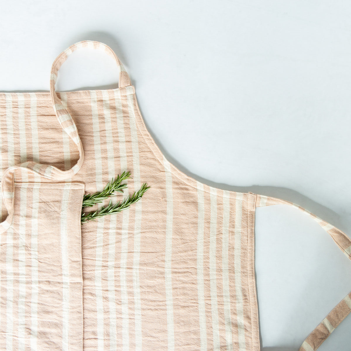 Striped Cloth Apron with Double Front Pocket – 80AcreMarket.com